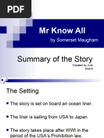 Understanding "Mr Know-All" by Maugham | PDF | W. Somerset Maugham