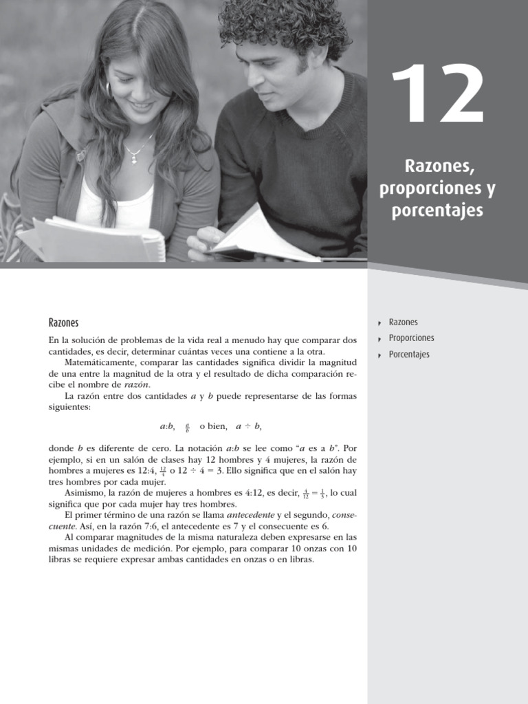 Razones y Porcentajes en Primaria | PDF | Porcentaje | Matemáticas