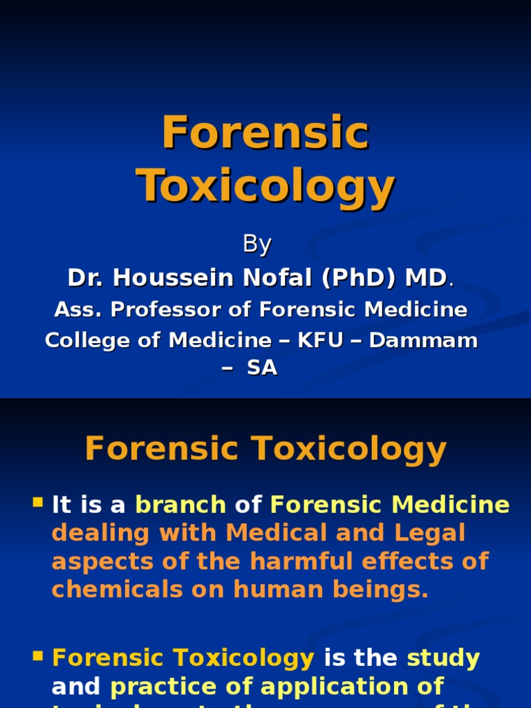 Forensic Toxicology | PDF | Poison | Sodium Hydroxide
