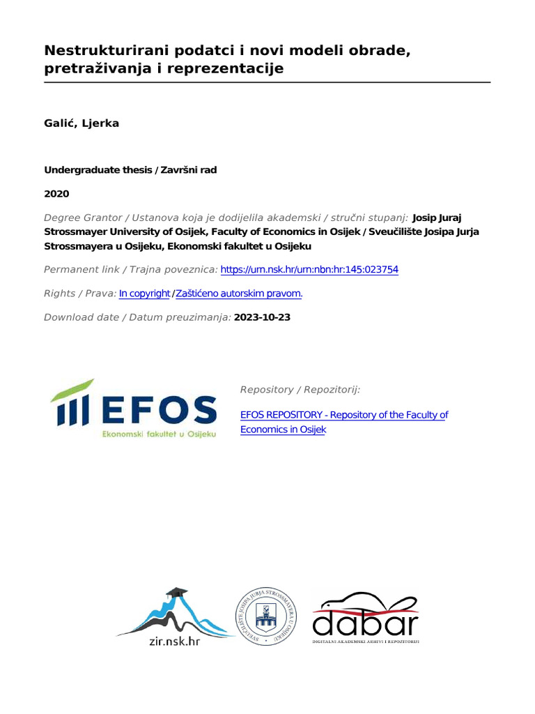 Zavrsni Rad Ljerka Galic | PDF