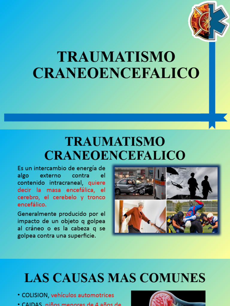 Traumatismo Craneoencefalico | PDF | Lesión cerebral traumática | Cráneo