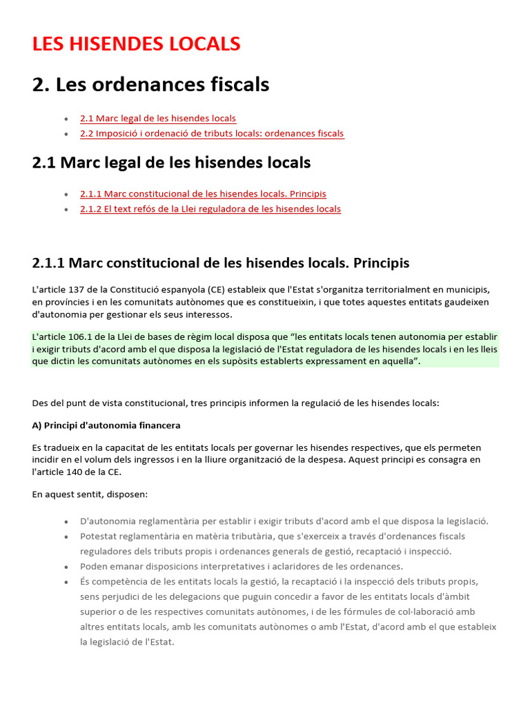 Les Hisendes Locals | PDF