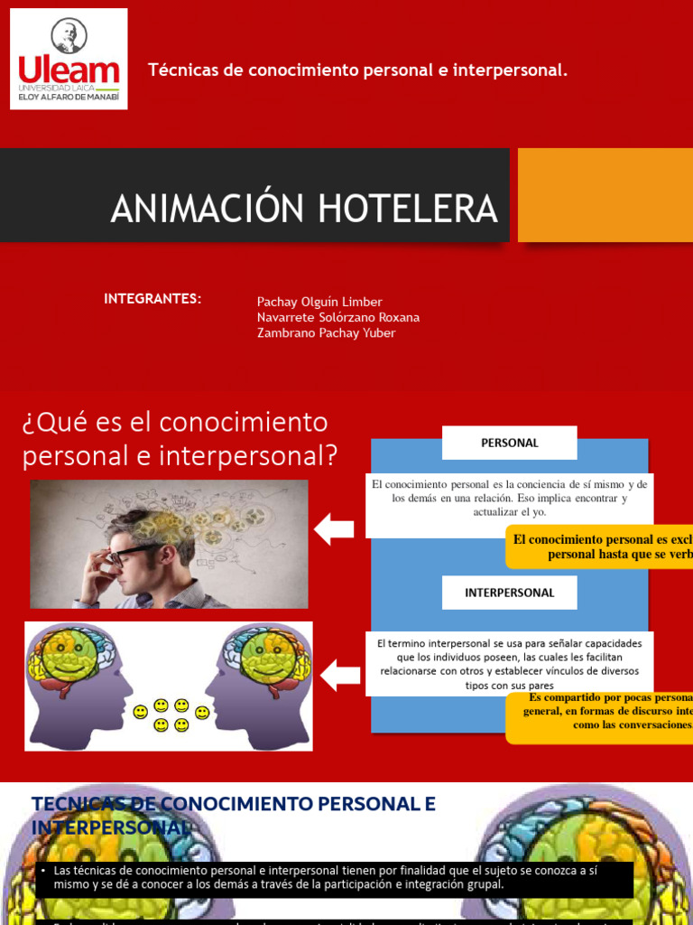 Técnicas de Conocimiento Personal e Interpersonal | PDF | Conocimiento ...