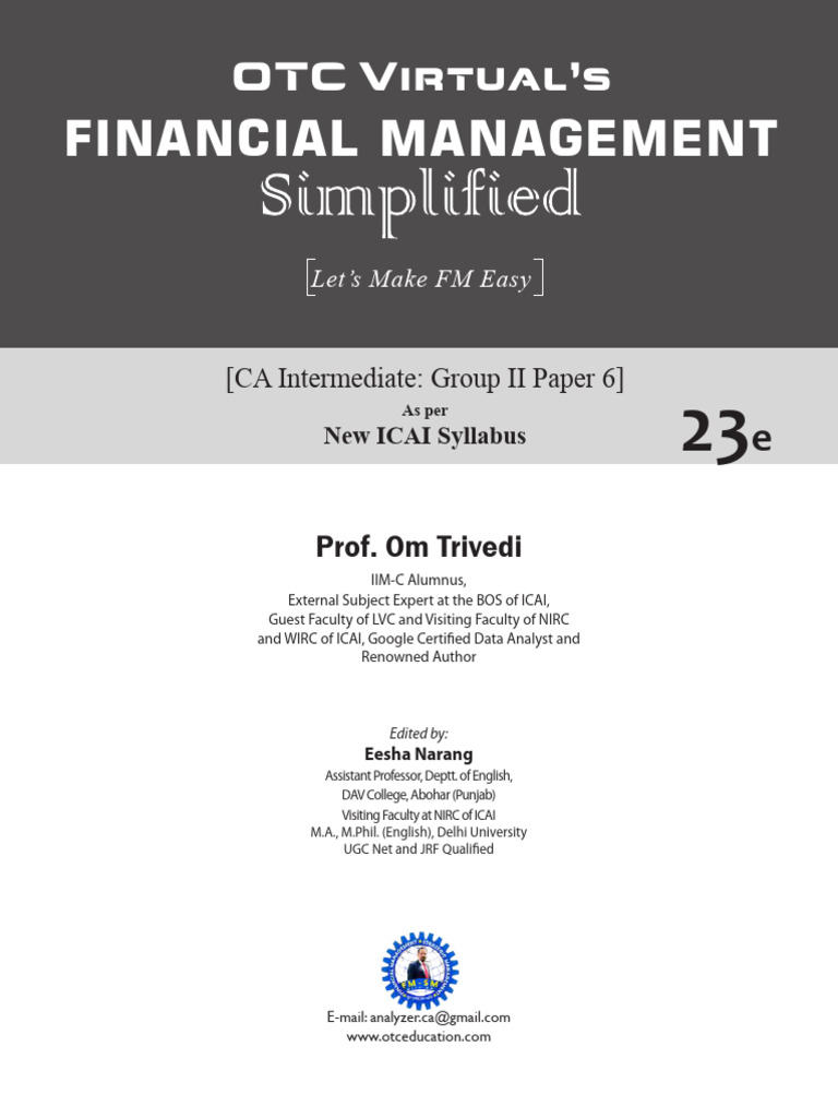 Financial Management Simplified CA Inter New Course | PDF | Interest ...