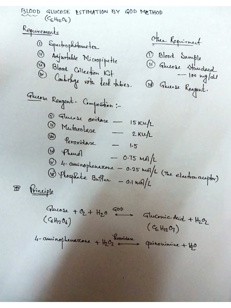 Glucose God-Pod Method | PDF