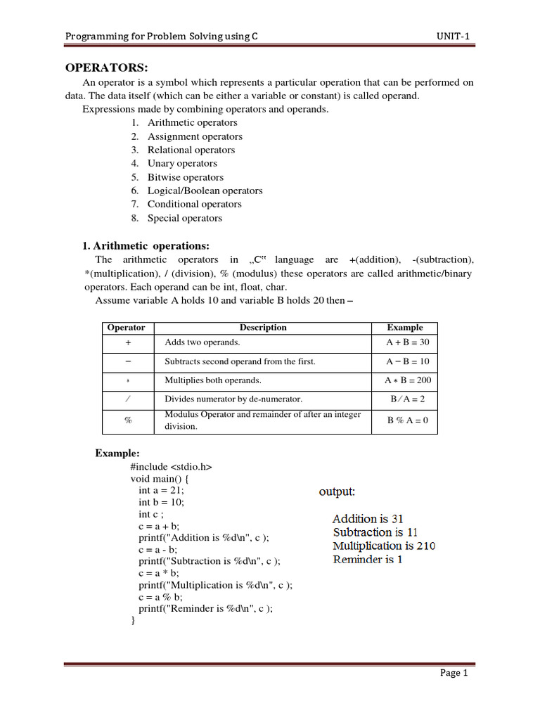 R23 Ip Unit I Part Ii | PDF | Control Flow | Boolean Data Type
