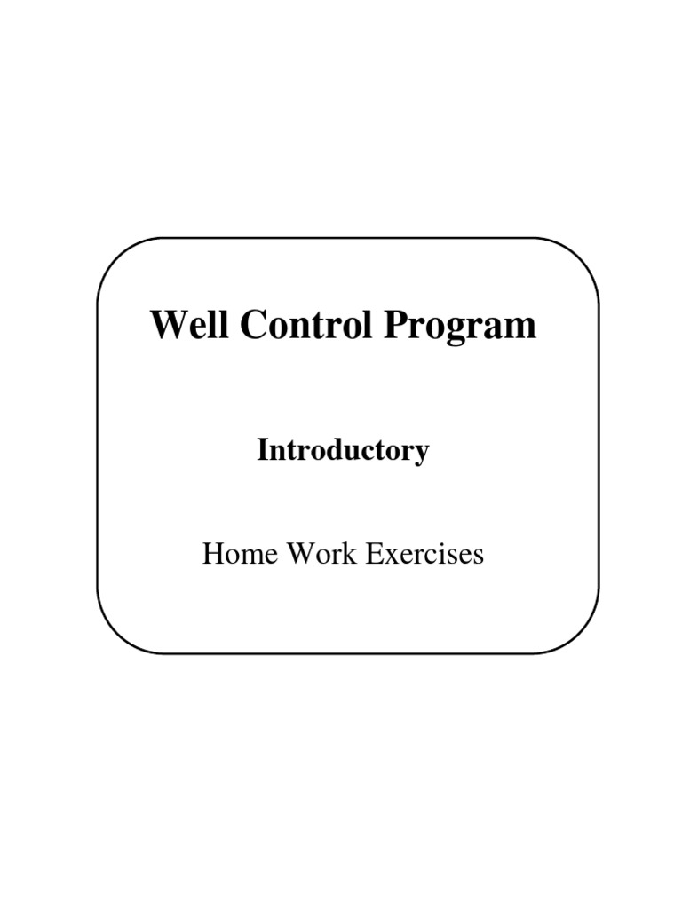 Introductory Exercises0.0 | PDF | Blowout (Well Drilling) | Physical ...