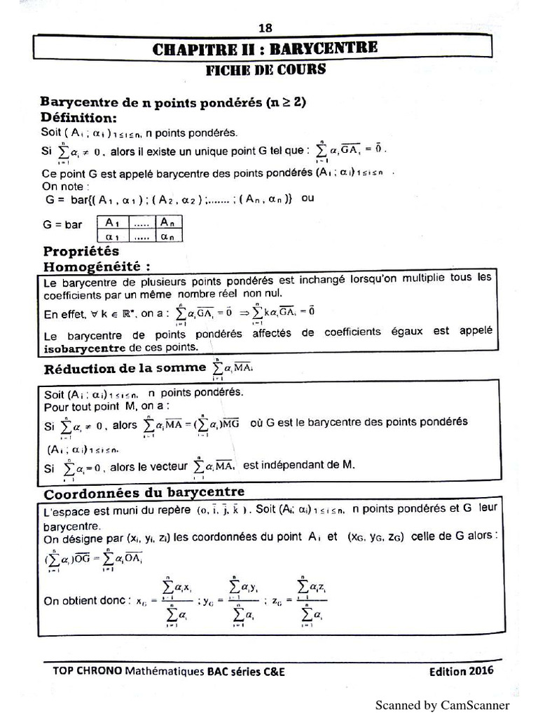 Barycentre | PDF