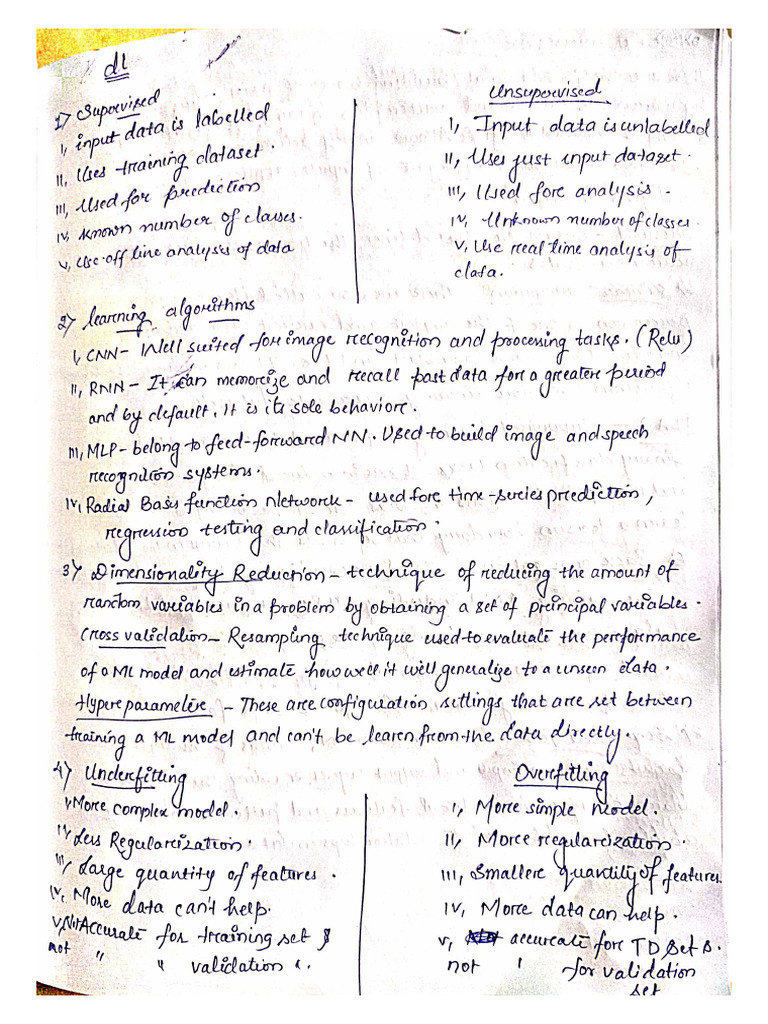 DL Imp Questions | PDF
