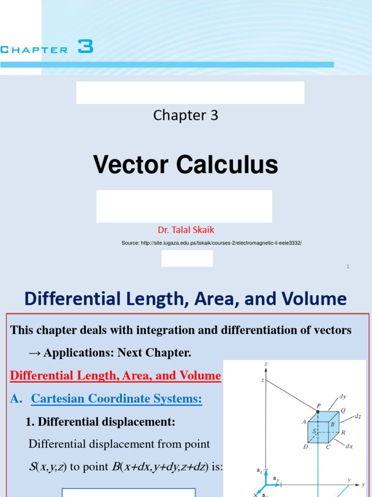 Vector Calculus: EELE 3331 - Electromagnetic I | PDF | Mathematical ...