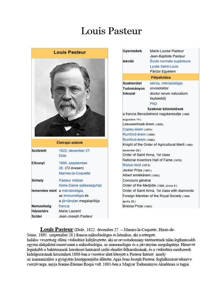 Louis Pasteur | PDF