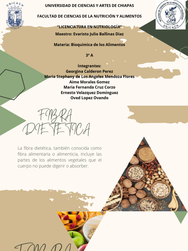 Bioquimica Fibra Soluble e Insoluble | PDF | Fibra dietética | Dieta y ...