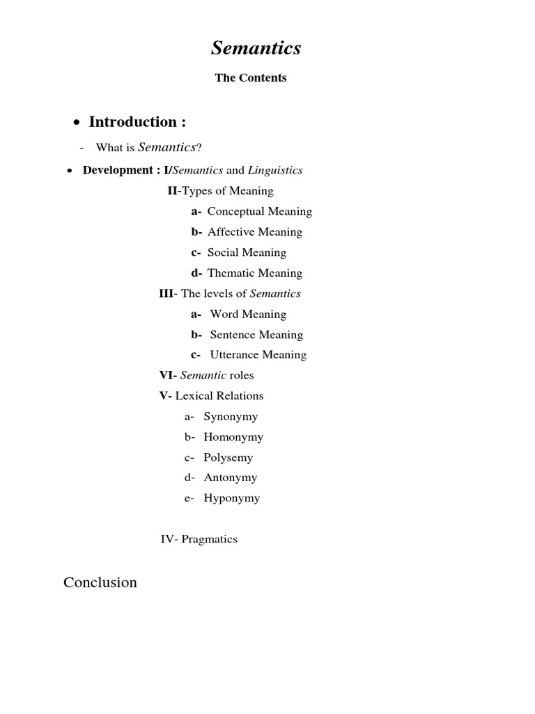Semantics | Download Free PDF | Word | Linguistics