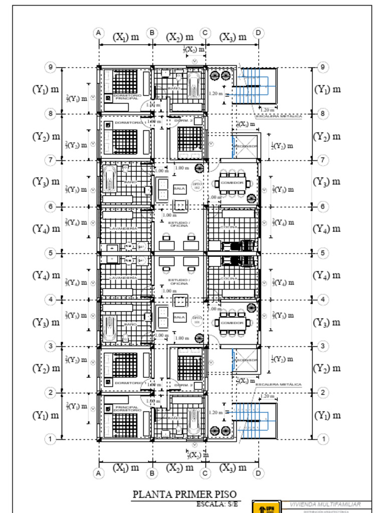 Plantas de Arquitectura (AUTOCAD) - P1'-A1 | PDF