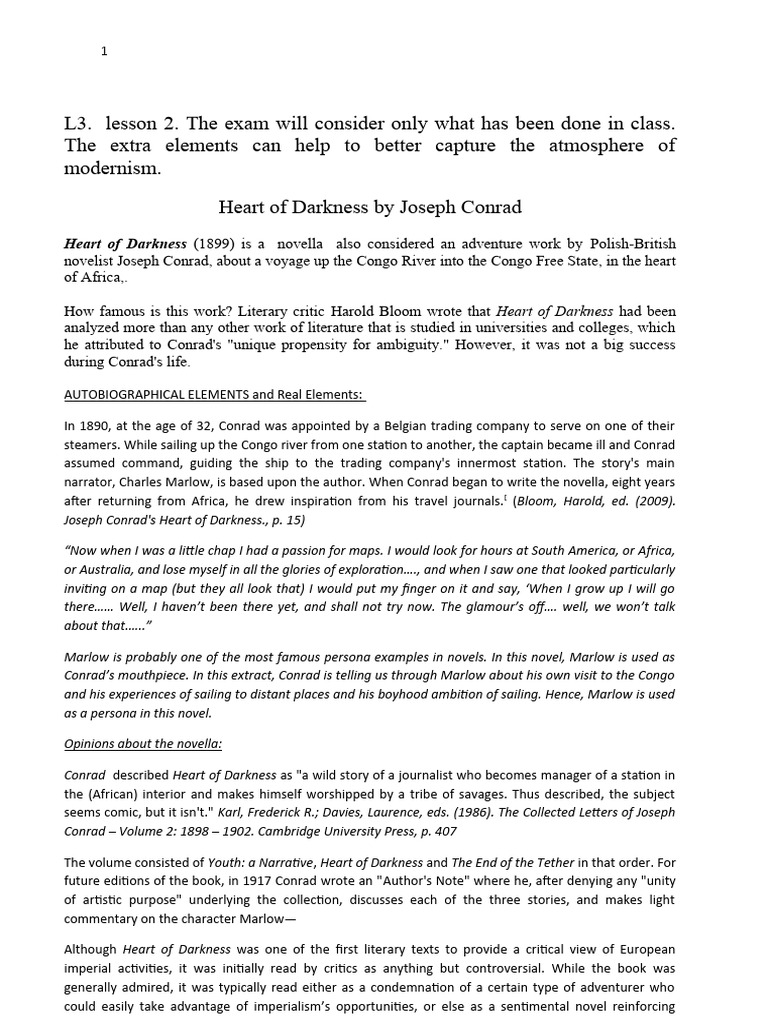 Heart of Darkness: Themes and Analysis | PDF | Heart Of Darkness ...