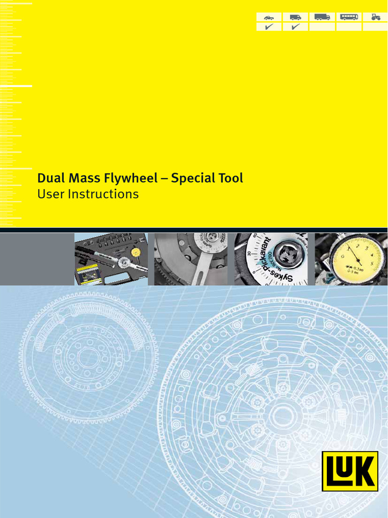 Dual Mass Flywheel - Special Tool User Instructions | PDF | Clutch | Gear