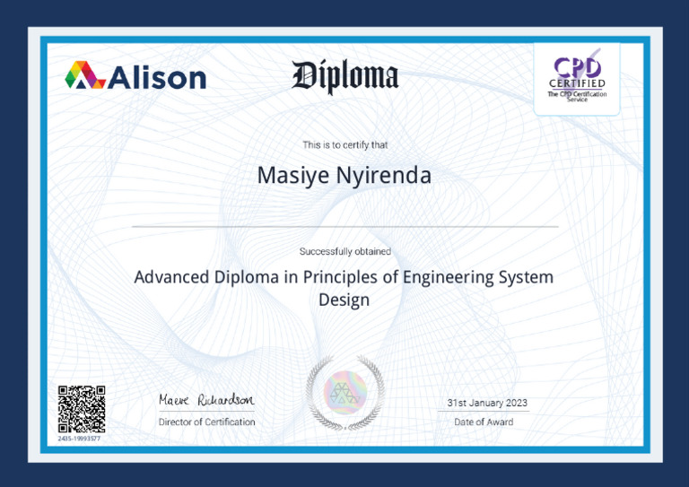 Advanced Diploma in Engineering Design | PDF
