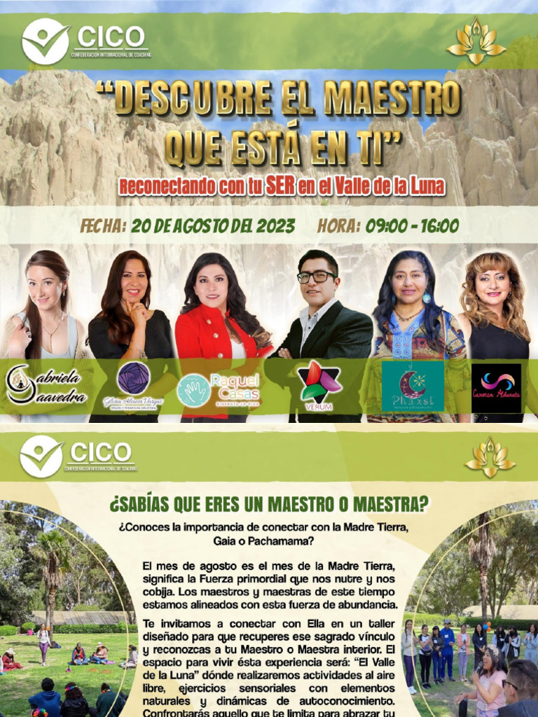 Brochure Taller Descubre El Maestro | PDF