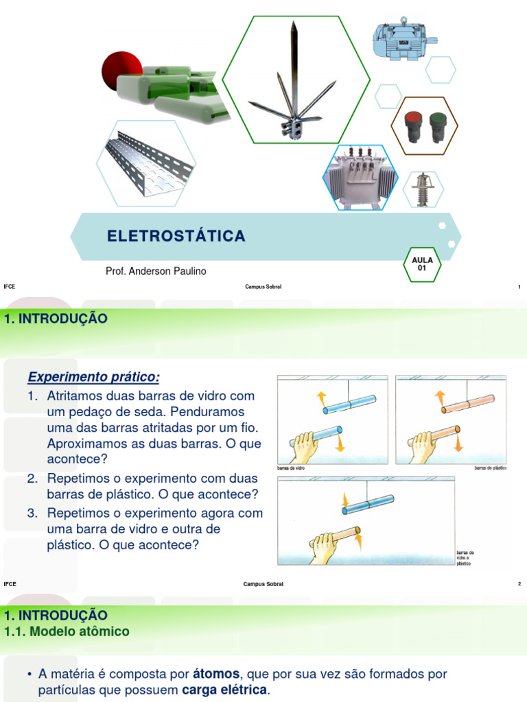 Aula 01 Introdução Eletrostática Download Grátis Pdf Carga