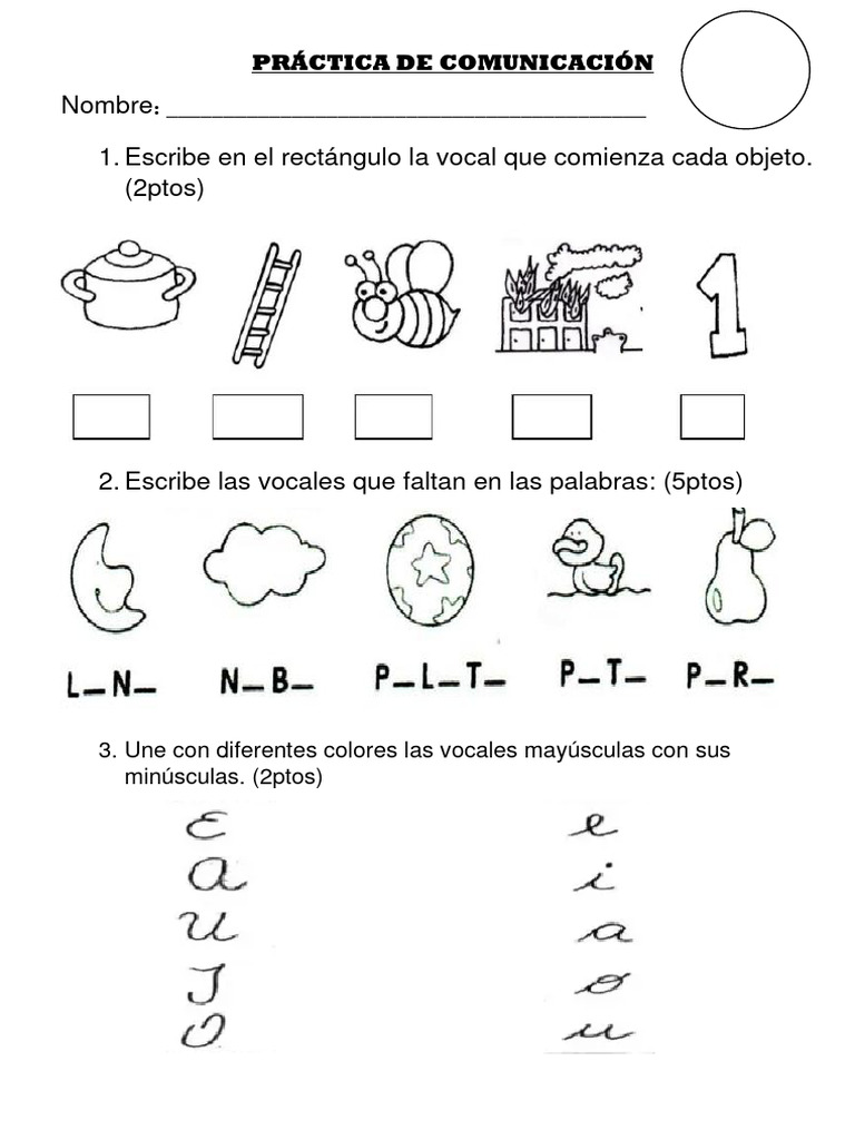 Actividades de Vocales para Niños | PDF