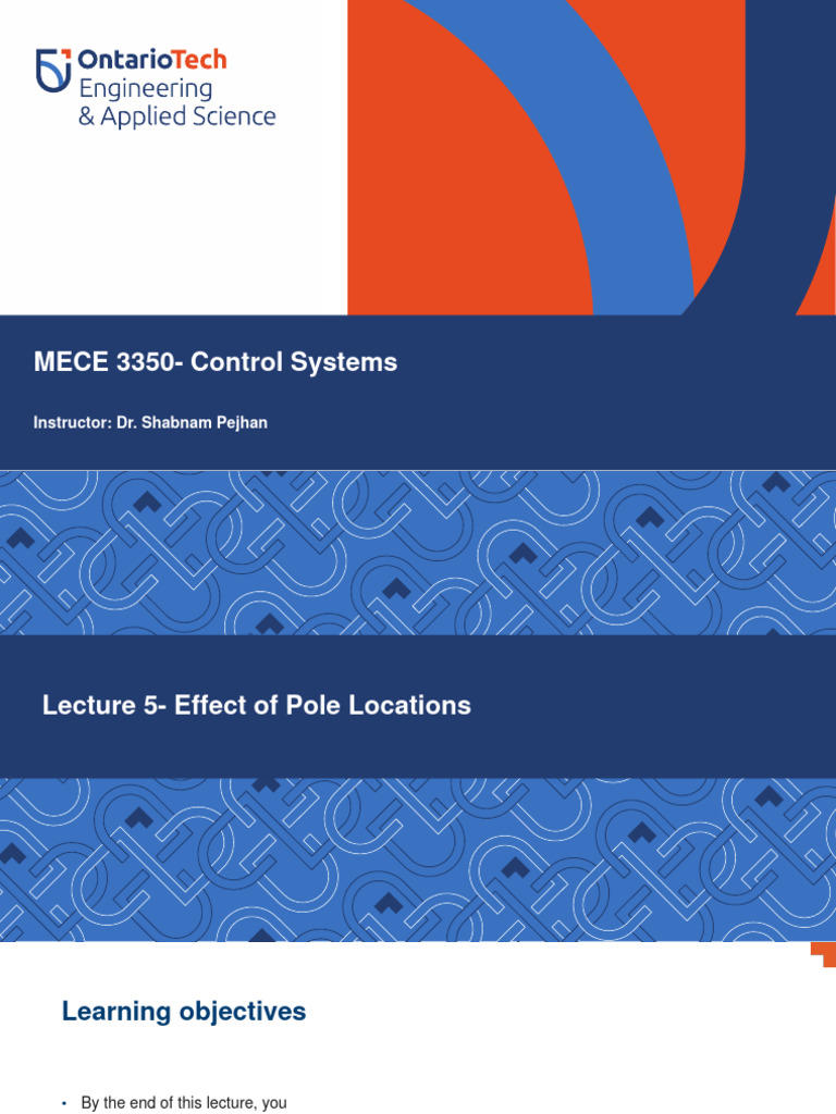 MECE 3350 - Control Systems - Lecture5 - C | PDF | Damping | Mathematics
