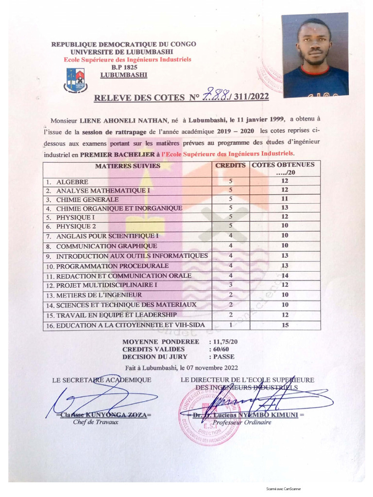 Releve Des Cotes Bac1, Bac2, Bac3 | PDF