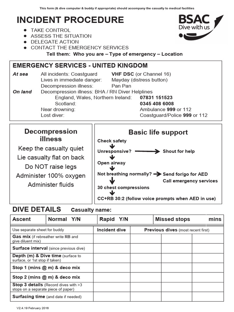 Scuba Casualty - Assessment | Download Free PDF | Scuba Diving ...