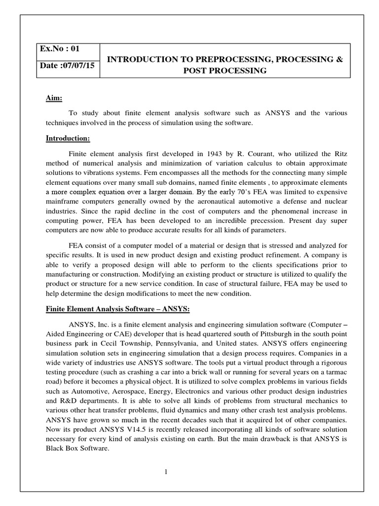 Ansys Manual | PDF | Beam (Structure) | Finite Element Method