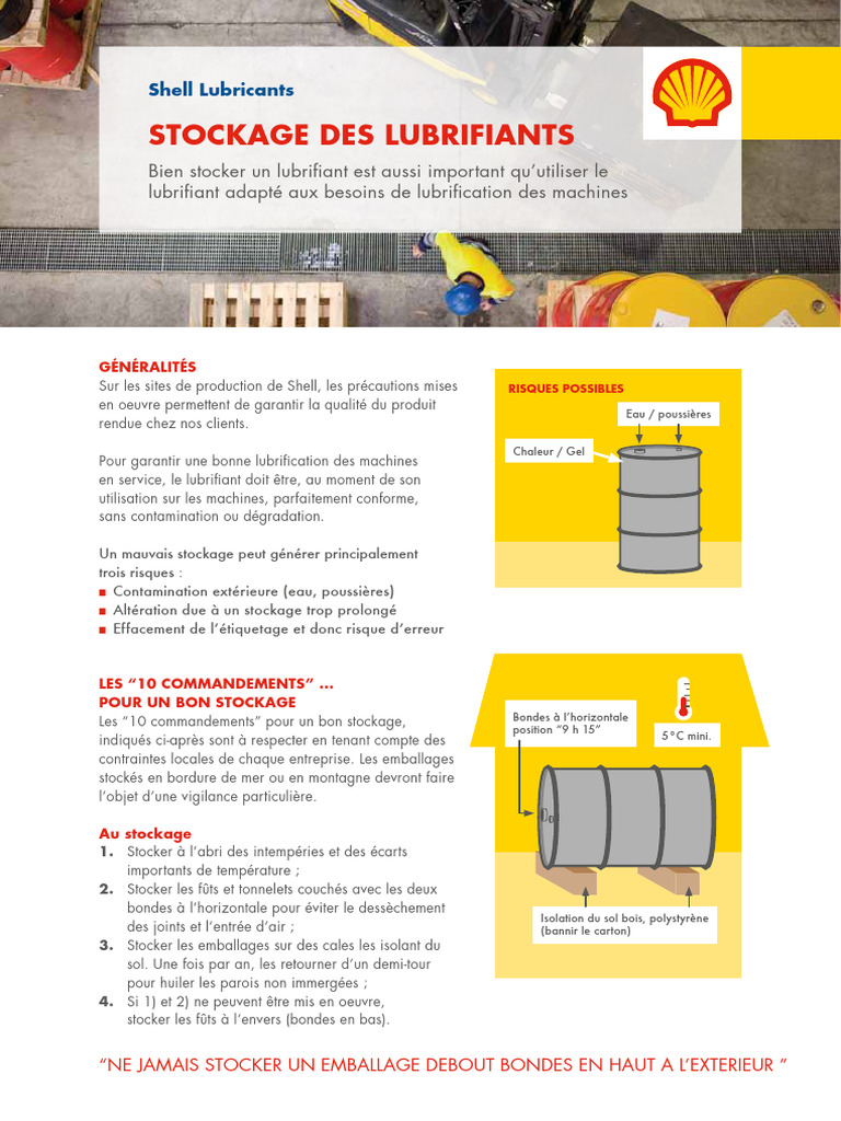 Stockage Des Lubrifiants | PDF | Matériaux | Chimie