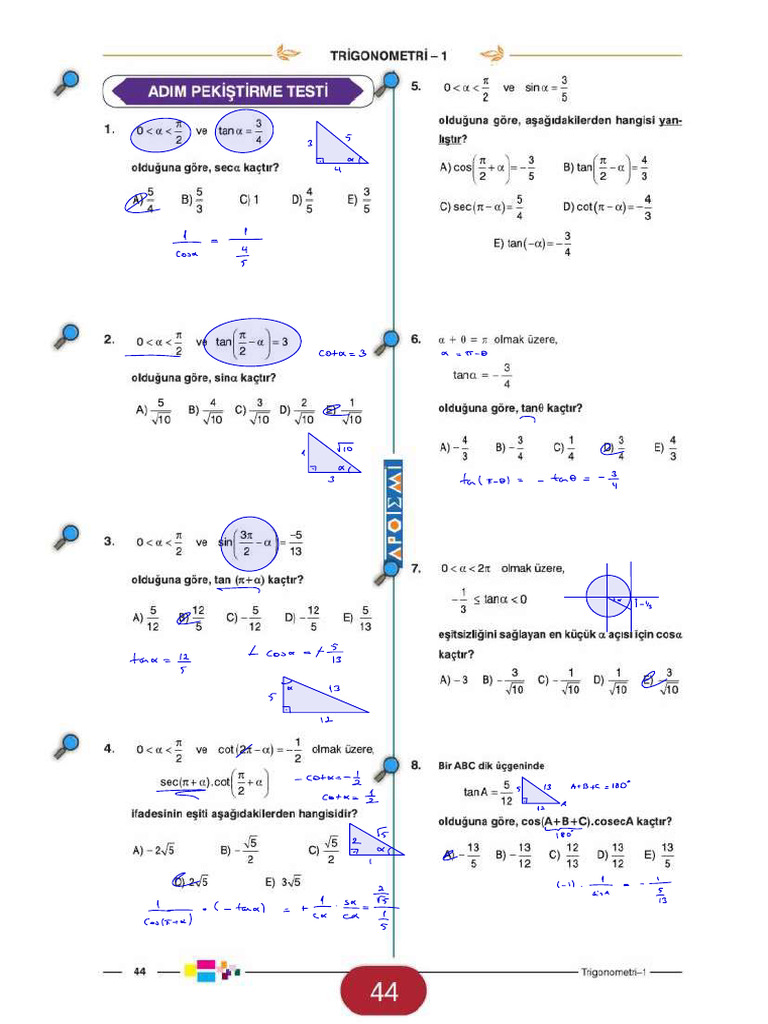 Trigonometri (2022) - Apotemi Yayınları (3) 3 | PDF