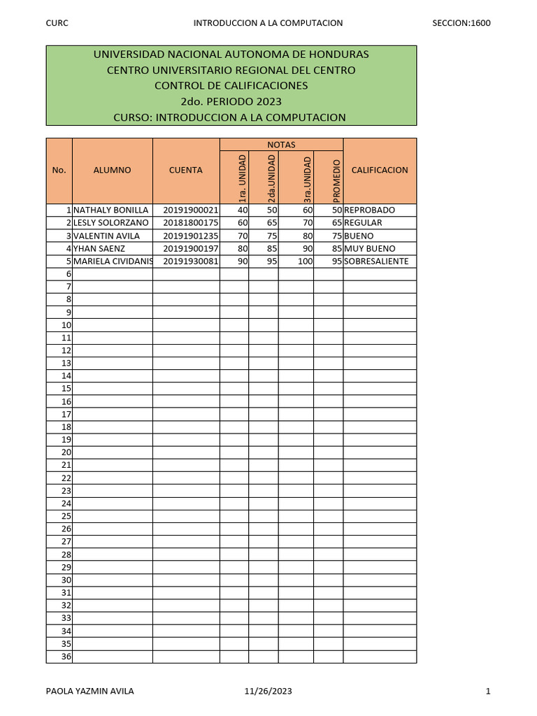 Office Excel - Ejercicio 2 | PDF
