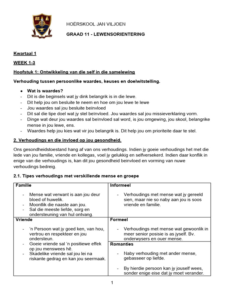 Gr11 Studie Notas NOV | PDF