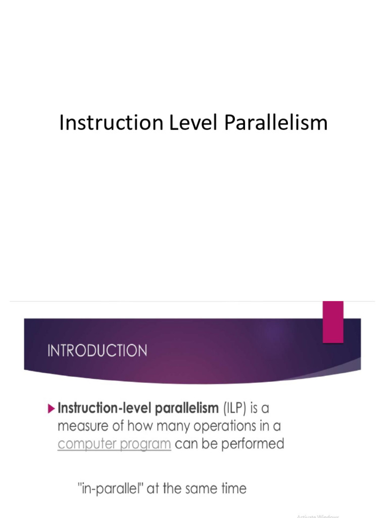 Instruction Level Parallelism Pdf