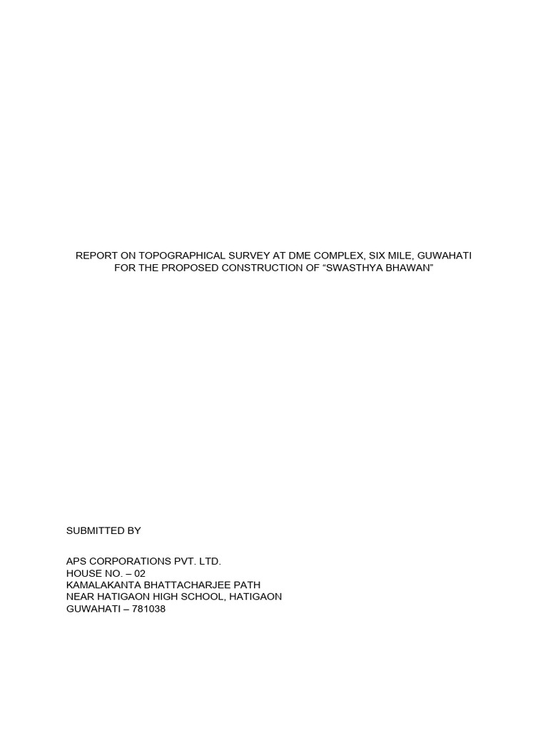 Report On Topographical Survey | PDF | Surveying | Topography