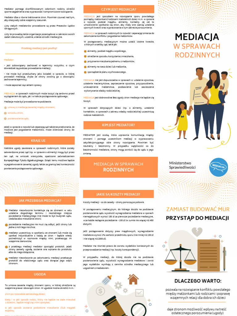 Ulotka - Mediacje W Sprawach Rodzinnych | PDF