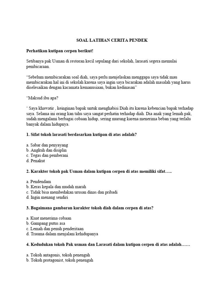 Soal Cerpen | PDF