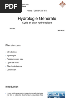 Cours 1-Hydrologie-Generale UPBAS 2025 | PDF | Hydrologie | Eau