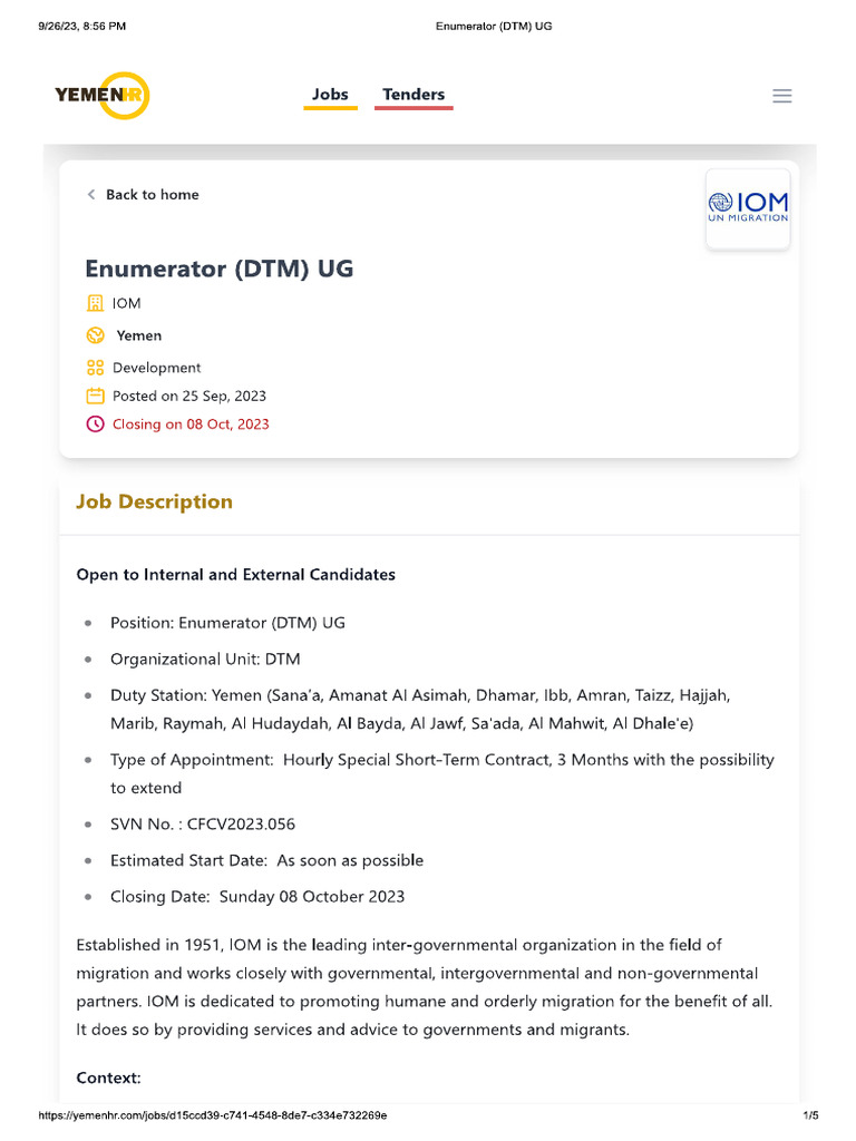 Enumerator (DTM) UG | PDF