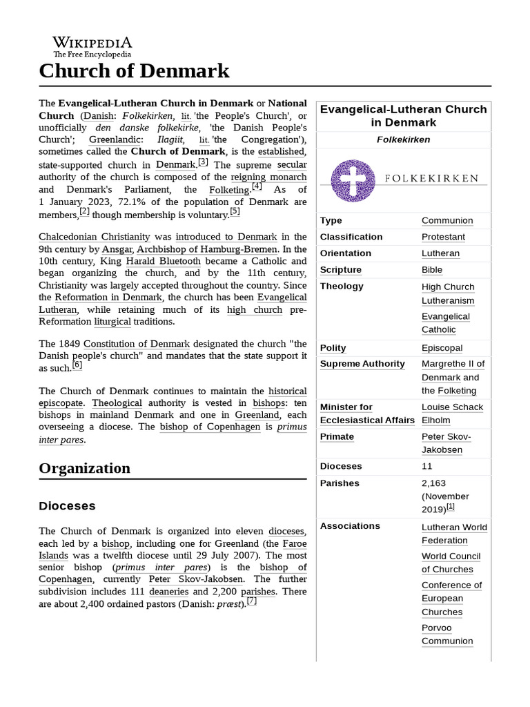 Church of Denmark | PDF