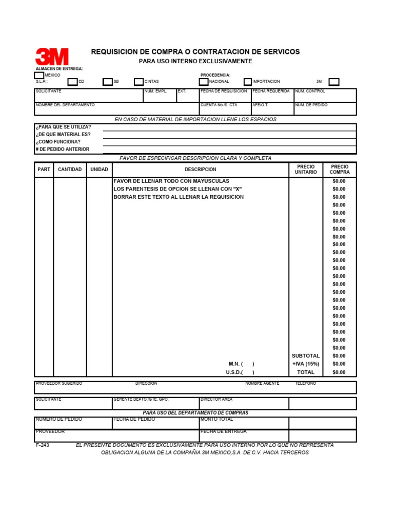 Requisicion de Compra | PDF