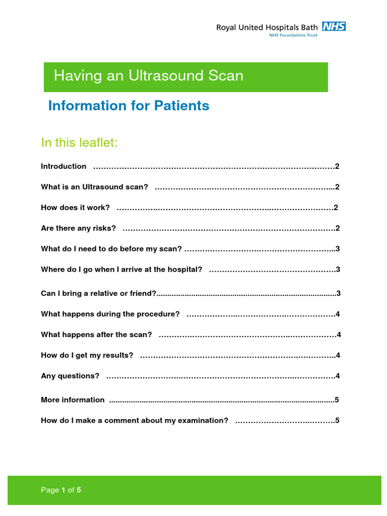 RAD044 Having An Ultrasound Scan | Download Free PDF | Medical ...