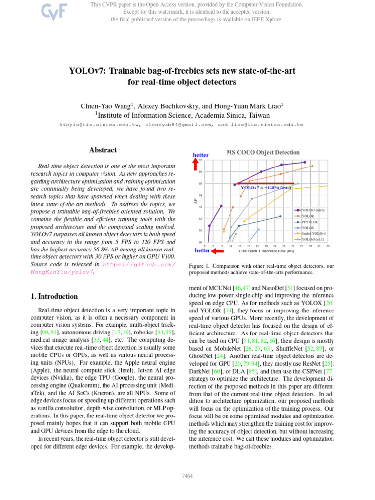 Wang YOLOv7 Trainable Bag-Of-Freebies Sets New State-Of-The-Art For Real-Time Object Detectors ...