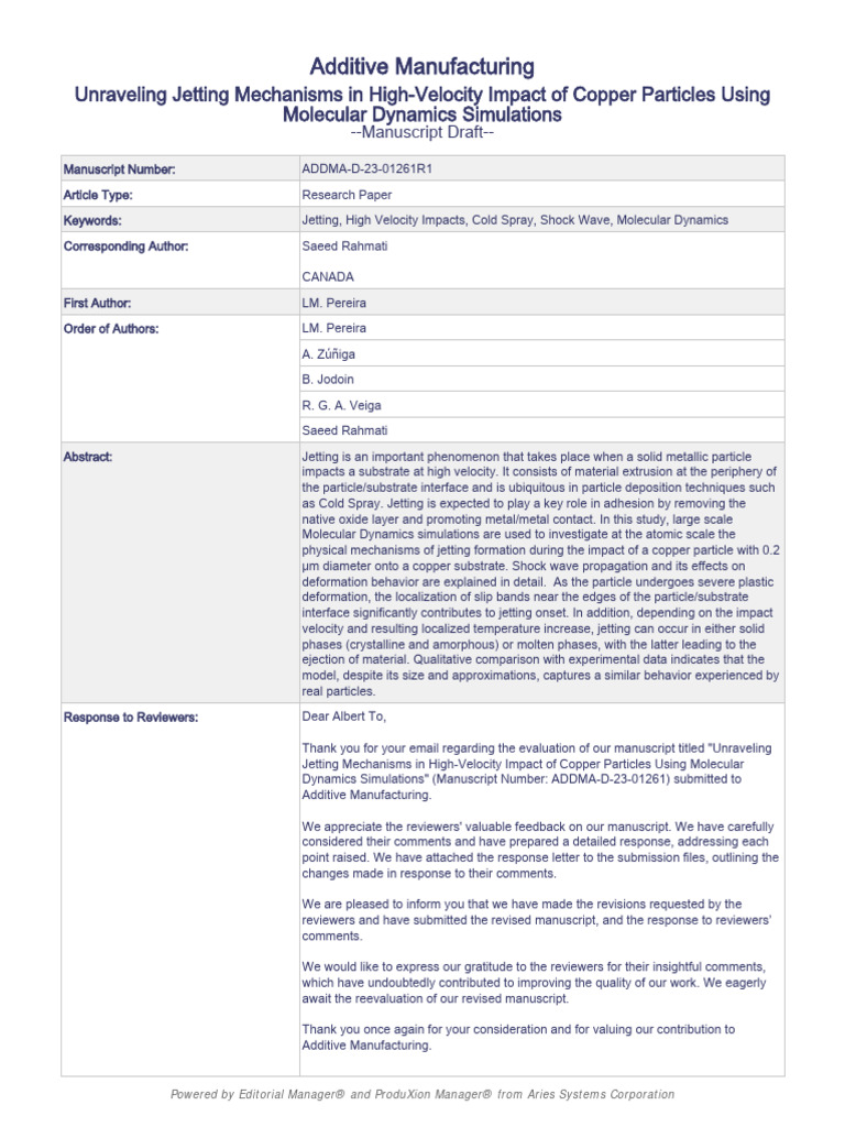 Addma D 23 01261 - R1 | PDF | Plasticity (Physics) | Stress (Mechanics)