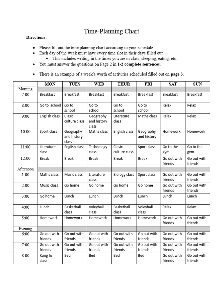 Time Management Worksheet | PDF