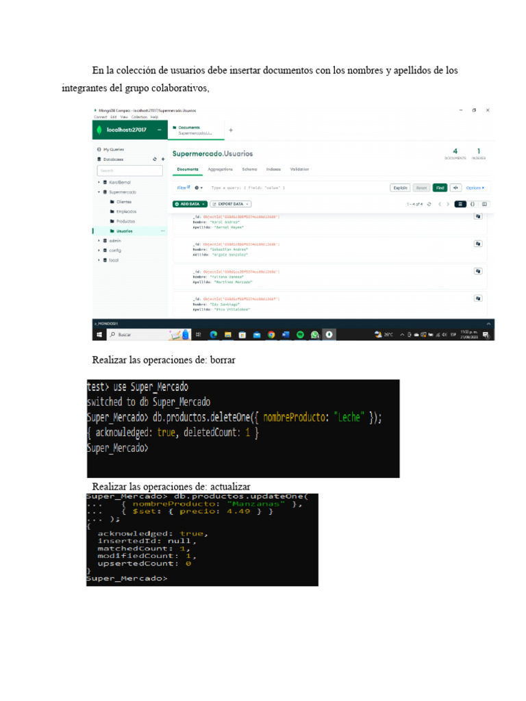 Ejercicios Mongodb | PDF