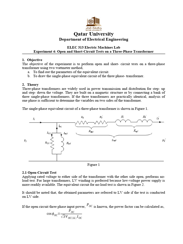 ELEC313 Lab#4 | PDF | Transformer | Physical Quantities