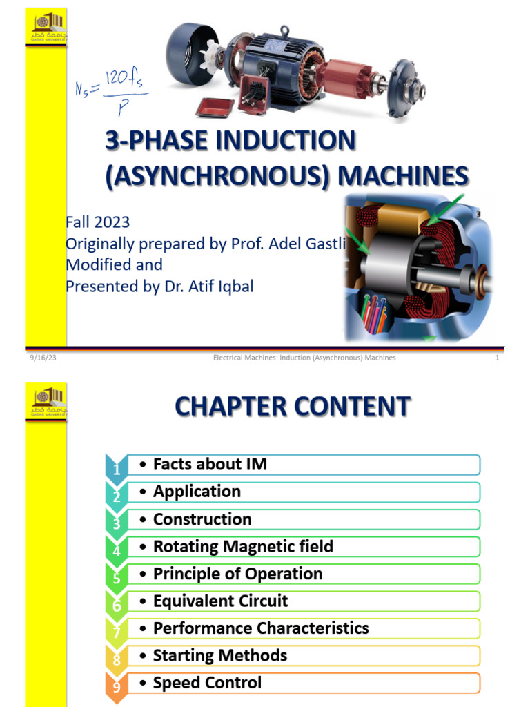 Chapter 5 Induction Motors Final | PDF | Electric Motor | Electrical Equipment