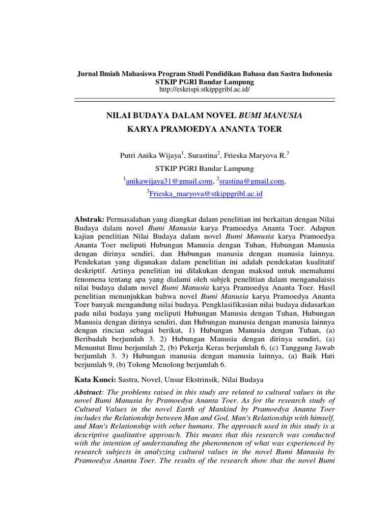 Putri Anika Wijaya (Atikel) | PDF | Ilmu Sosial | Fiksi Umum