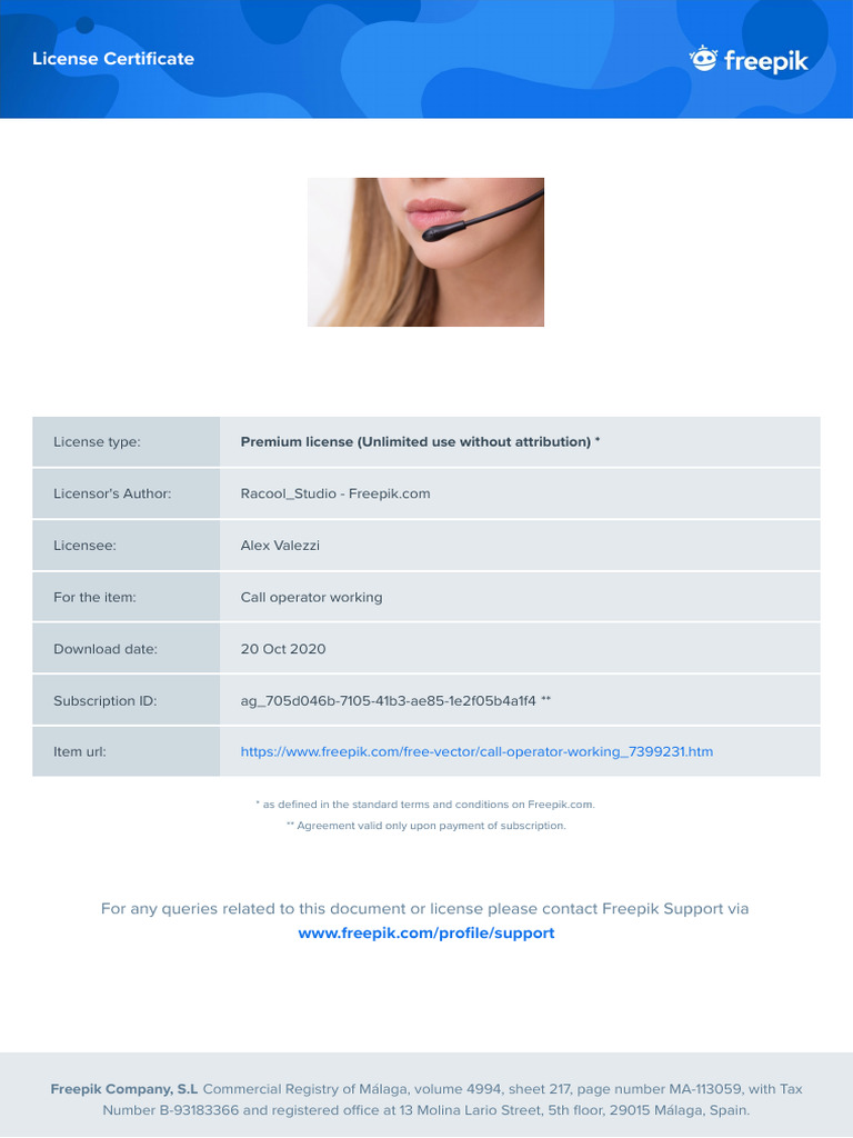 License Call Operator Working 7399231 | PDF | License | Computing