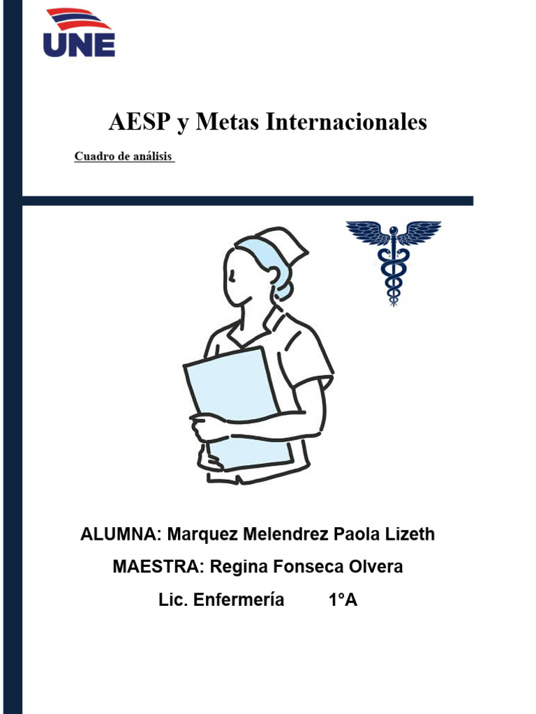 AESP y Metas Internacionales Cuadro | PDF | Medicamentos con receta | Salud pública